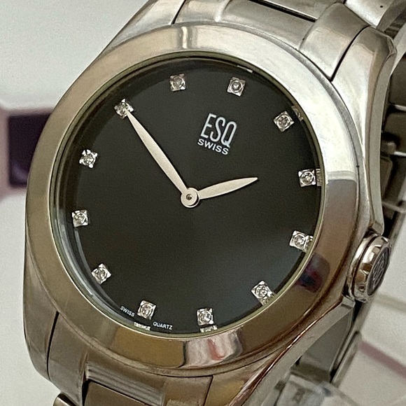 Movado | Accessories | Esq By Movado Diamond Accented Dial All ...